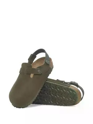 BIRKENSTOCK Tokio Buckled Backless Clogs - Green