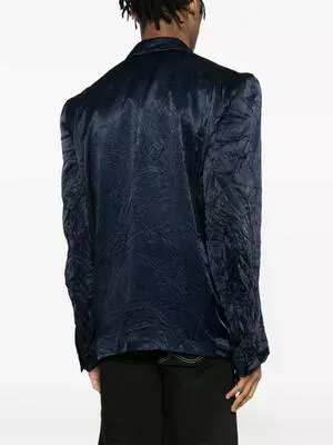 Balenciaga Crinkle-effect Double-breasted Blazer
