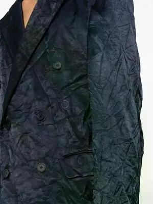 Balenciaga Crinkle-effect Double-breasted Blazer