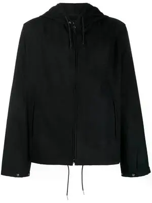 Y3 Logo-patch Flannel Hoodie