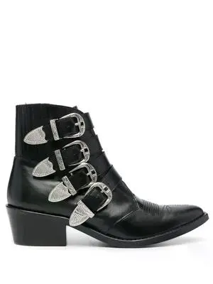 Toga Buckle-strap Mid-heel Boots