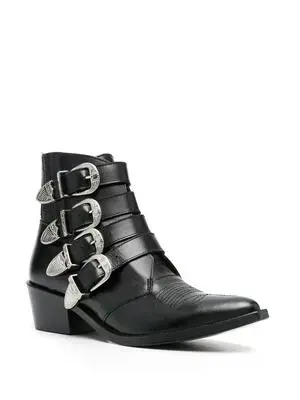 Toga Buckle-strap Mid-heel Boots