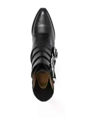 Toga Buckle-strap Mid-heel Boots