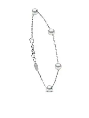 Yoko London 18kt White Gold Freshwater Pearl Bracelet - Silver