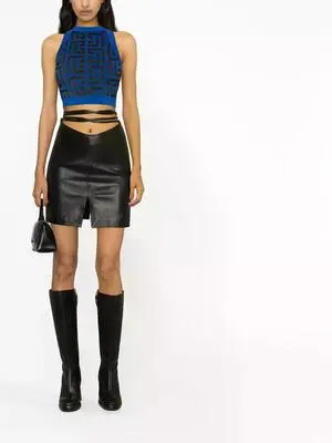 Balmain Monogram Knit Crop Top