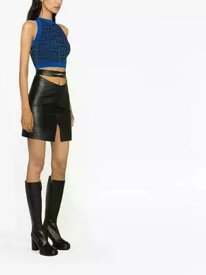 Balmain Monogram Knit Crop Top