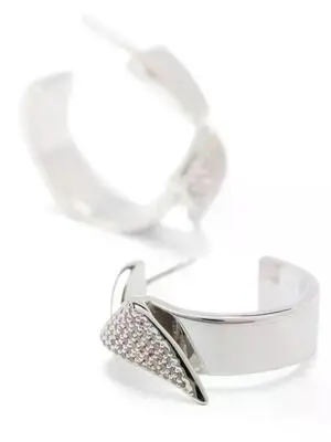 Eddie Borgo Pavé Folded Hoops Earrings