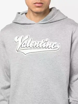 Valentino Garavani Embroidered Logo Patch Hoodie