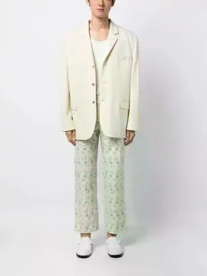 BODE Floral-embroidered Straight-leg Trousers