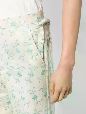 BODE Floral-embroidered Straight-leg Trousers