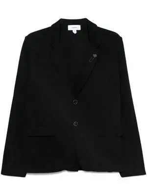 LARDINI Brooch-detail Blazer - Black