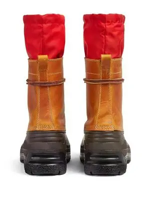 Dsquared2 Panelled Leather Boots - Brown