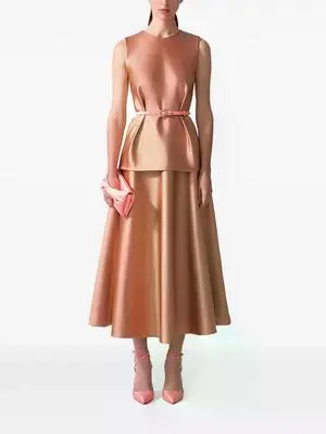 Carolina Herrera Flared Duchesse Midi Skirt