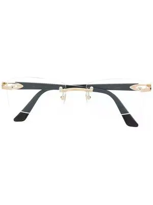 Cartier Rimless Rectangle-frame Glasses - Black