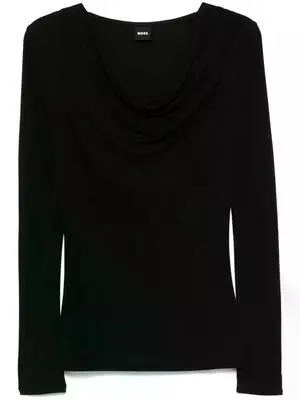 BOSS Cowl-neck Crepe Top