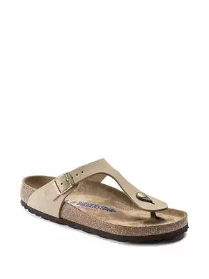 BIRKENSTOCK Gizeh Slides With Side Buckle Fastening - Neutrals