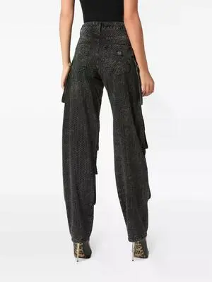 Philipp Plein Embellished Cargo Jeans