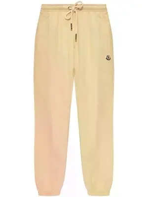 Moncler Logo-patch Cotton Track Pants - Neutrals
