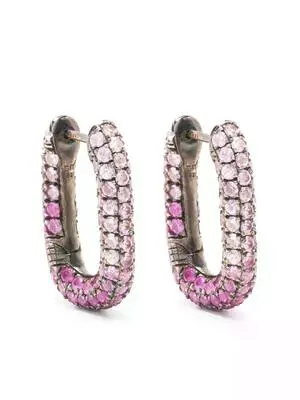 SELIM MOUZANNAR Link Sapphire Earrings - Silver