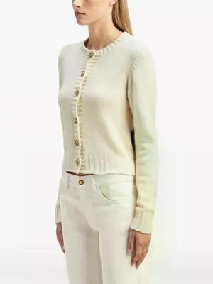 Palm Angels Curved-logo Wool-blend Cardigan