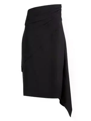 Bally Asymmetric Wrap Midi Skirt
