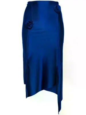 Coperni Floral-appliqué Asymmetric Midi Skirt