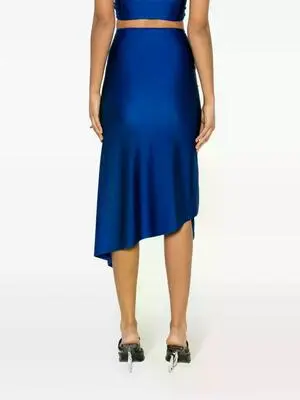 Coperni Floral-appliqué Asymmetric Midi Skirt