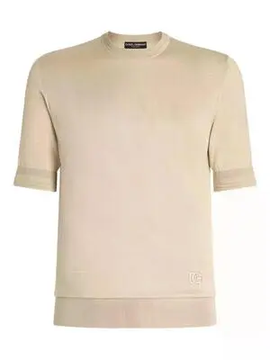 Dolce & Gabbana Silk T-shirt - Neutrals