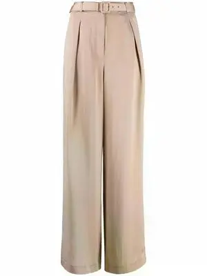 SELF-PORTRAIT Belted Wide-leg Trousers
