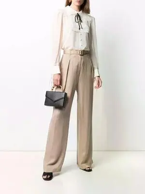 SELF-PORTRAIT Belted Wide-leg Trousers