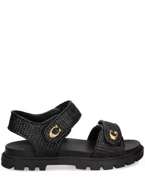 COACH Brynn Textured-strap Sandals