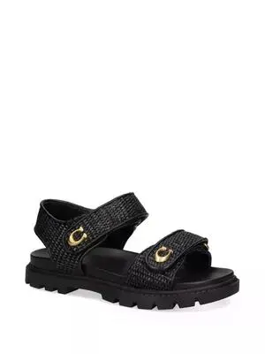 COACH Brynn Textured-strap Sandals