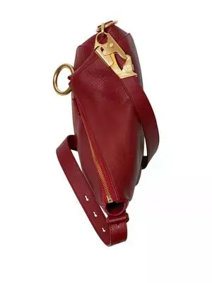 Burberry Small Knight Leather Shoulder Bag - Red