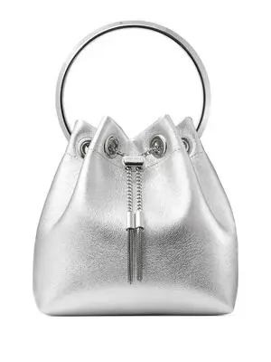 JIMMY CHOO Bon Bon Drawstring Mini Bag - Silver