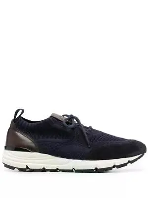 SCAROSSO Knitted-upper Suede Sneakers