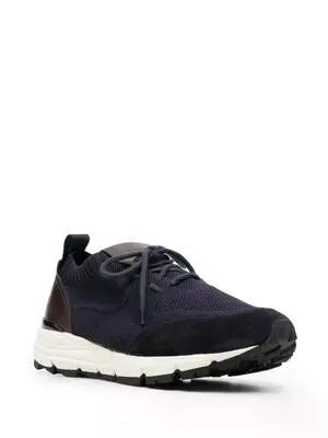 SCAROSSO Knitted-upper Suede Sneakers