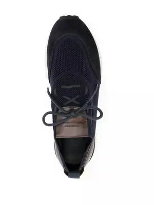 SCAROSSO Knitted-upper Suede Sneakers