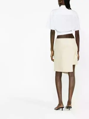 Off-White Asymmetric Wool Mini Skirt
