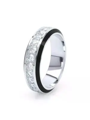 LOEV 18k Recycled White Gold Eternity Diamond Ring - Silver
