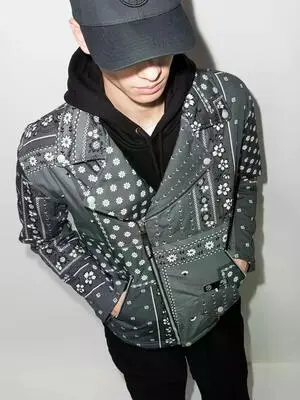 NEIGHBORHOOD Bandana-print Biker Jacket