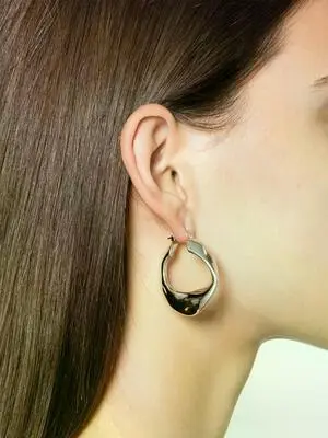 JIL SANDER Sculpted Hoop Earrings