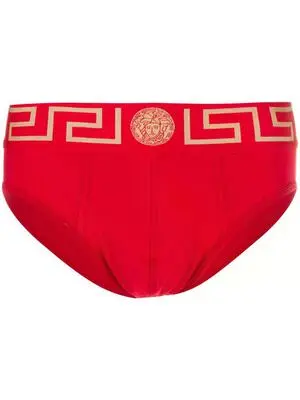 Versace Greca Border Briefs - Red