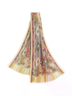 Etro Abstract-print Wool-silk Blend Scarf