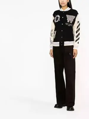 Off-White Bling Patches Varsity Jacket