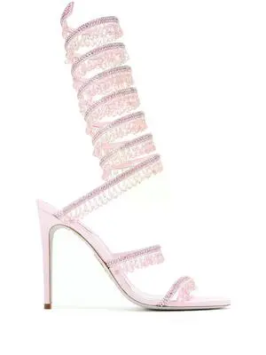 Rene Caovilla 105mm Crystal-embellished Spiral Sandals - Pink