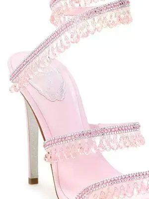 Rene Caovilla 105mm Crystal-embellished Spiral Sandals - Pink