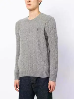 Polo Ralph Lauren Cable Knit Wool-cashmere Sweater - Grey