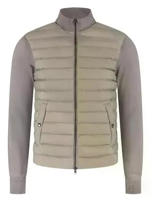 Herno Zip-up Padded-panel Cardigan - Grey
