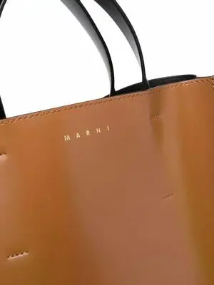 Marni Two-tone Leather Tote Bag - Black