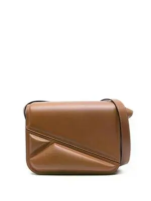 WANDLER Oscar Trunk Leather Crossbody Bag - Brown